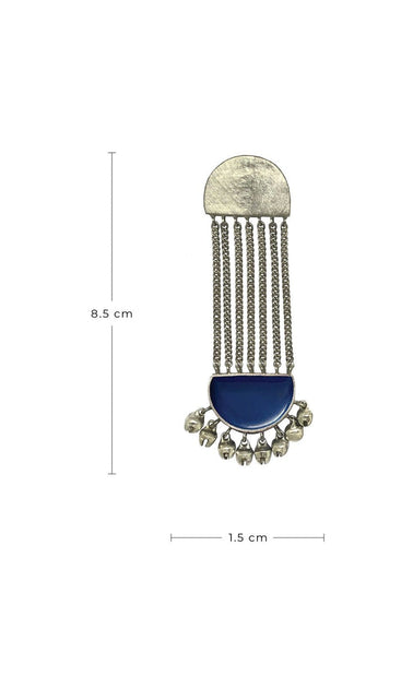 Half Moon Chain Dangler - Navy – Mirasa