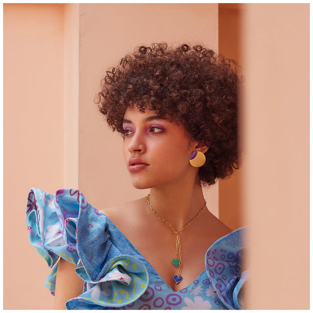 Echo Circle Studs Purple – Mirasa